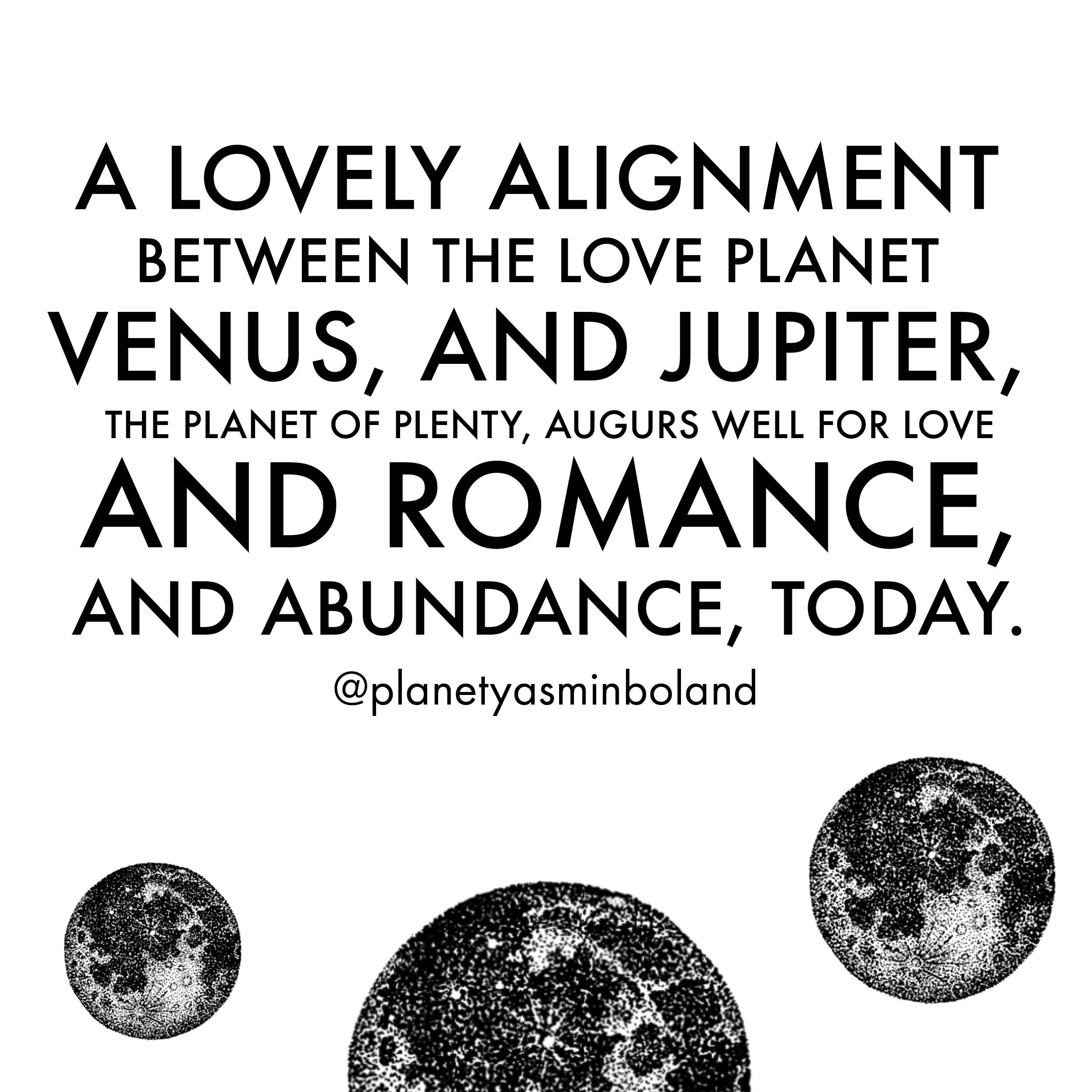 A lovely alignment between the love planet Venus, and Jupiter - Yasmin ...