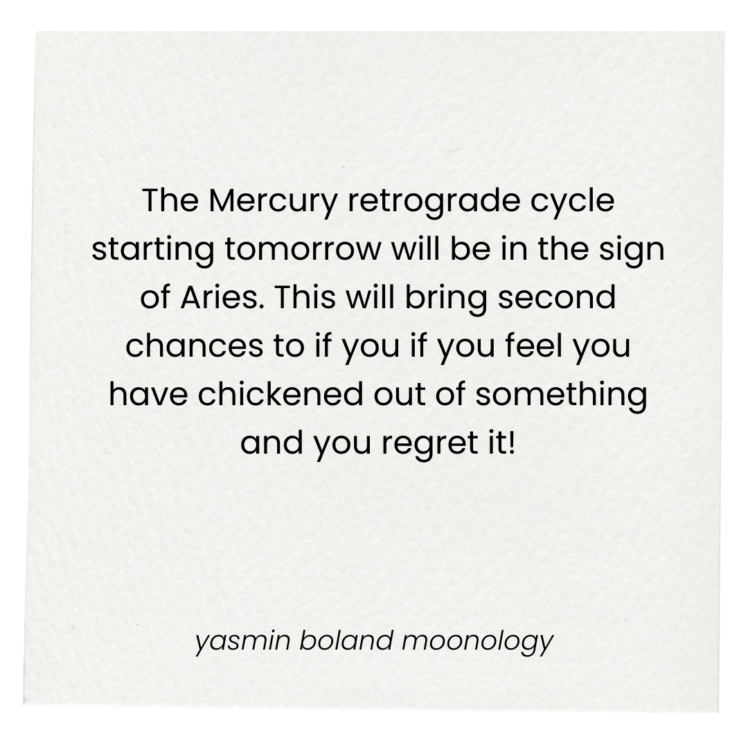 The Mercury retrograde cycle - Yasmin Boland