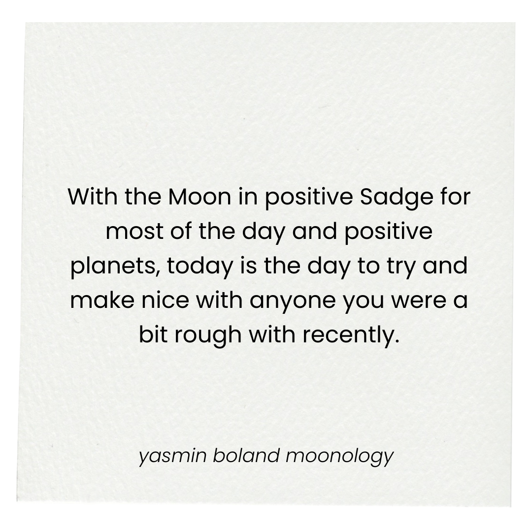 With the moon in positive sadge - Yasmin Boland
