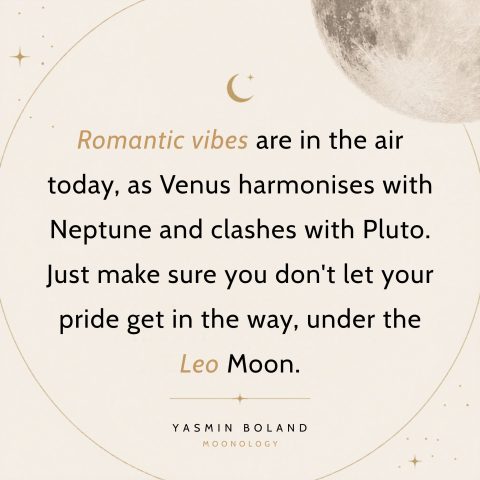 Romantic vibes are in the air today, as Venus - Yasmin Boland